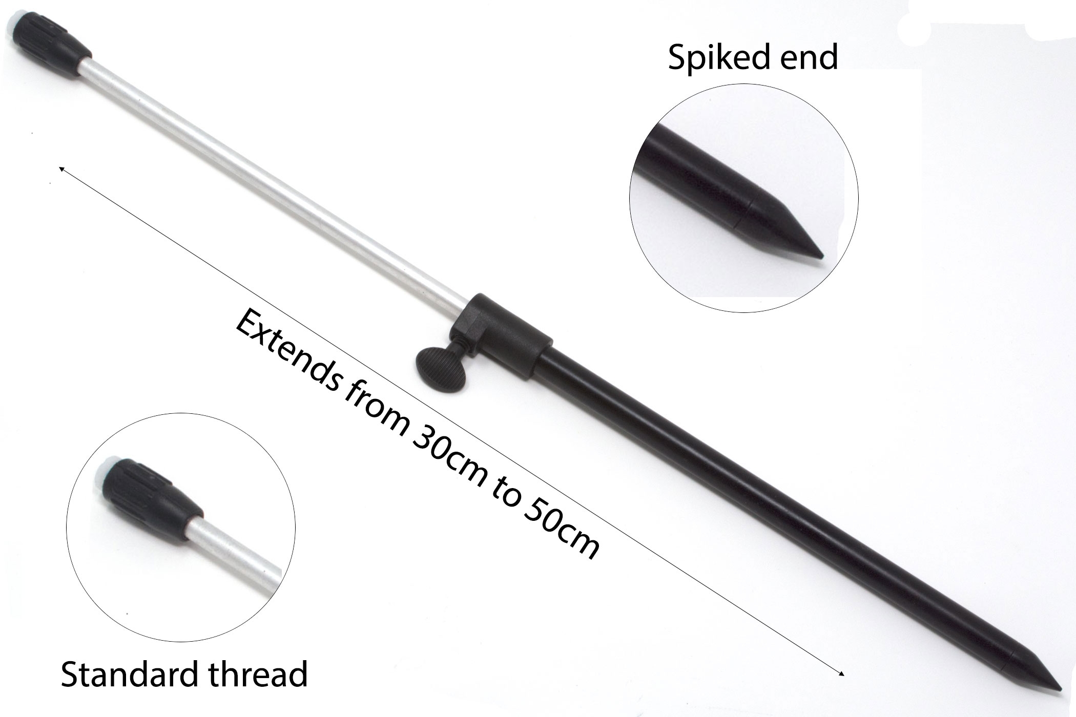 2 x MINI BUZZ BARS 2 x ADJUSTABLE BUTT RESTS and 2 x BANK STICKS rod ...